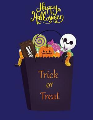 happy halloween trick or treat: Sketchbook happy halloween trick or ...