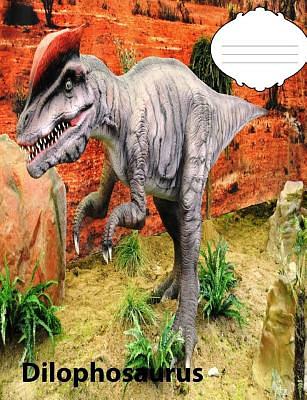 Dilophosaurus Dinosaur Dot Grid Composition Book: Dinosaur Fan, Writing ...