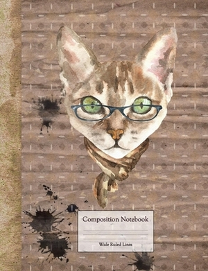 Browse Editions for Composition Book - Wide Ruled LInes: Cute Cat with ...